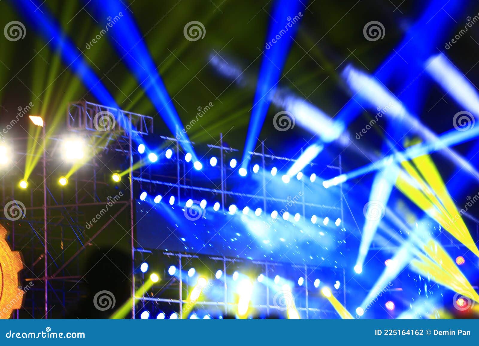 Stage Lighting Effect in the Dark, Close-up Pictures Stock Photo ...