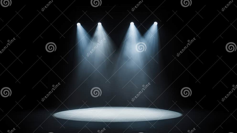Stage Lighting Effects, Light Beams Sweep the Stage Floor from ...