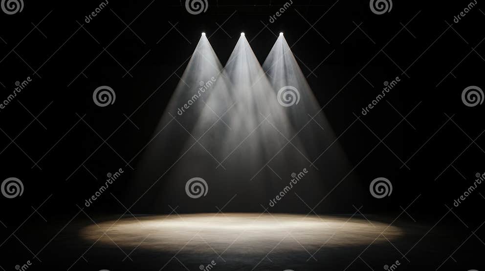 Stage Lighting Effects, Light Beams Sweep the Stage Floor from ...