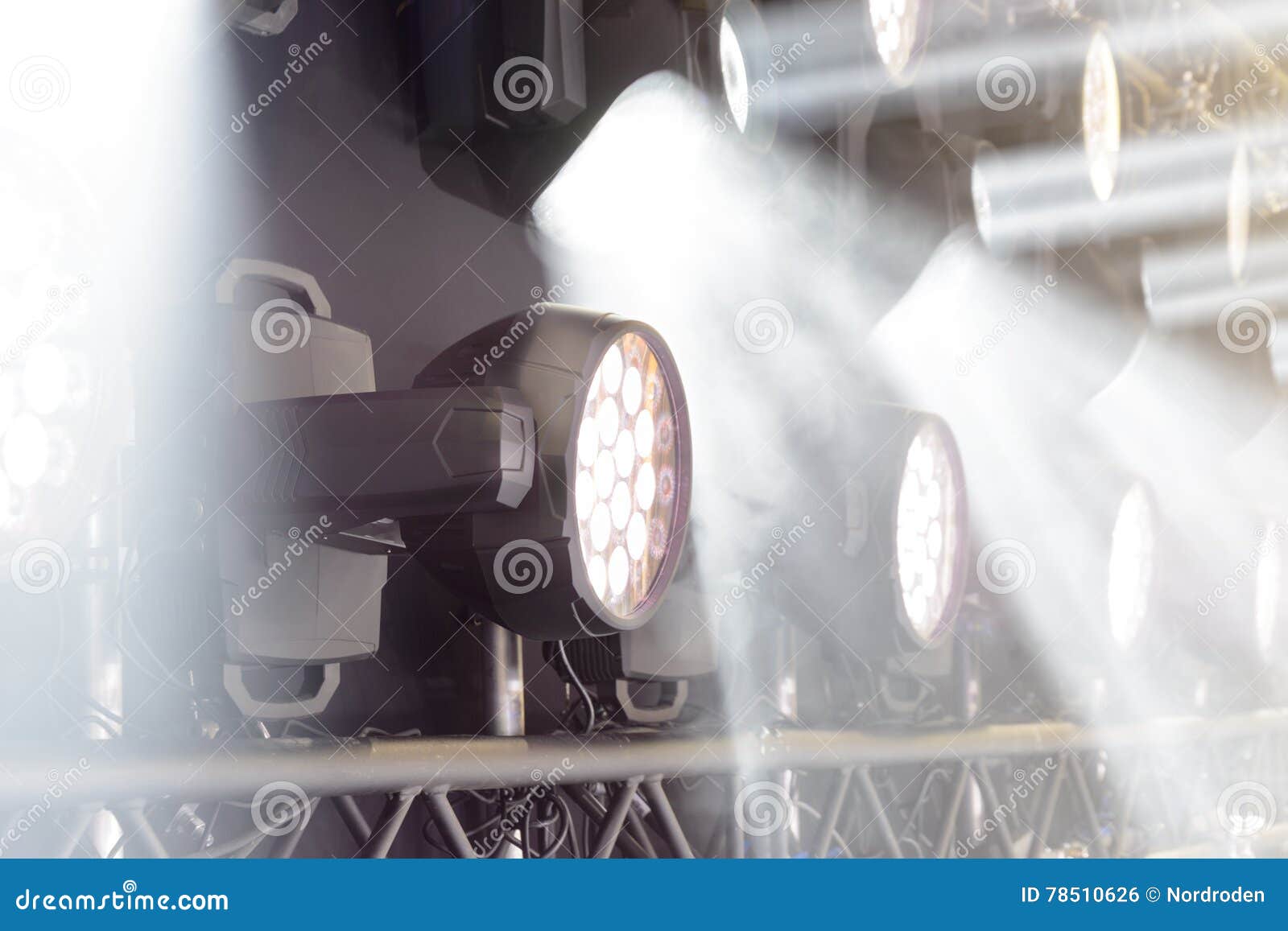 Stage lighting equipment. stock photo. Image of lamp - 78510626
