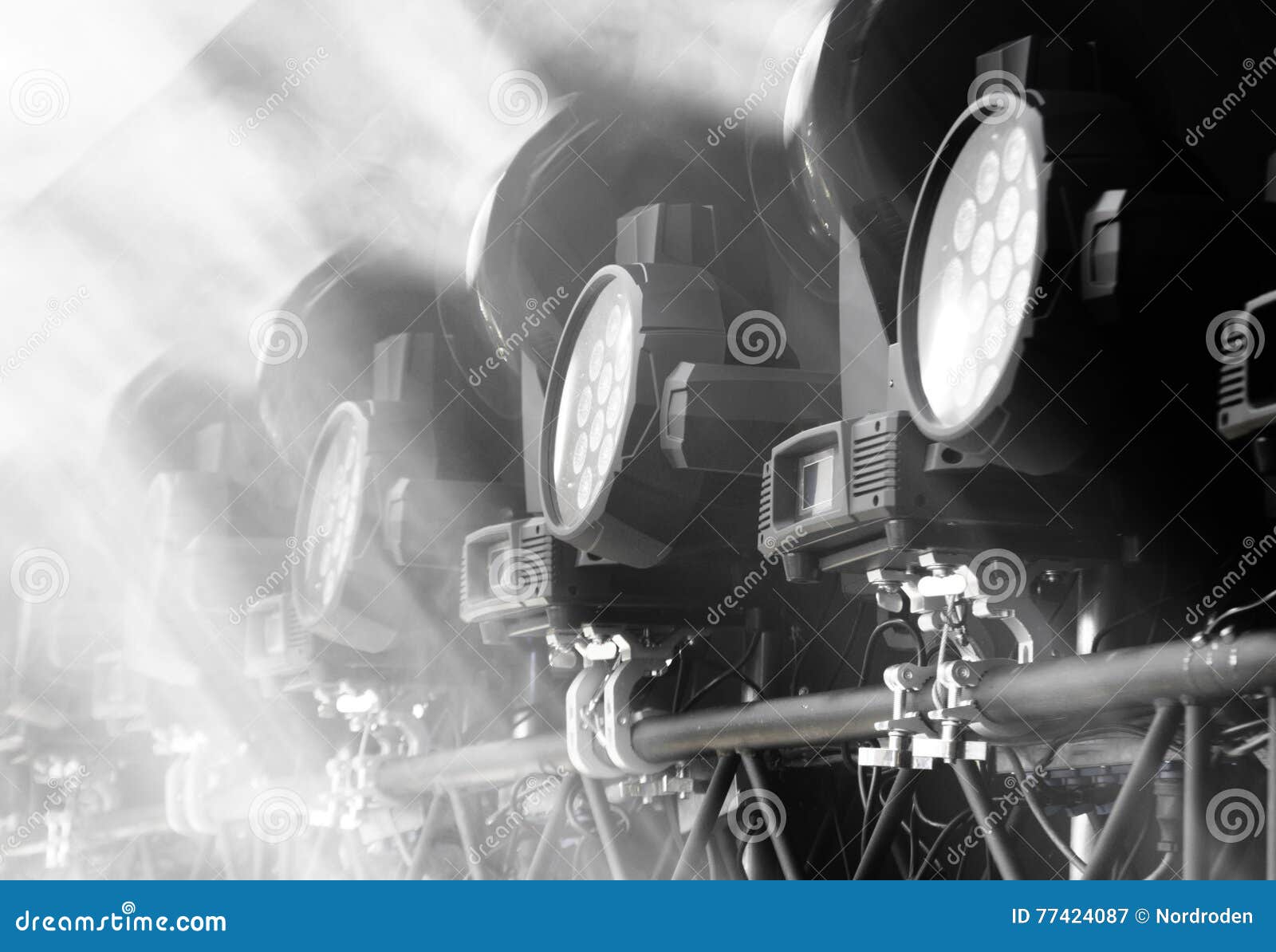 Stage lighting equipment. stock image. Image of performance - 77424087