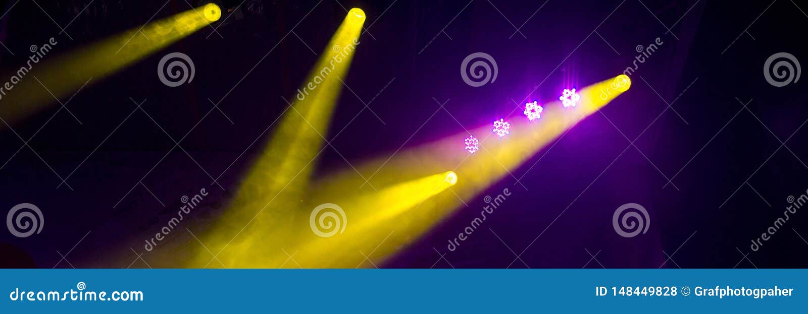 Stage Lighting at a Rock Band`s Night Concert Stock Photo - Image of ...