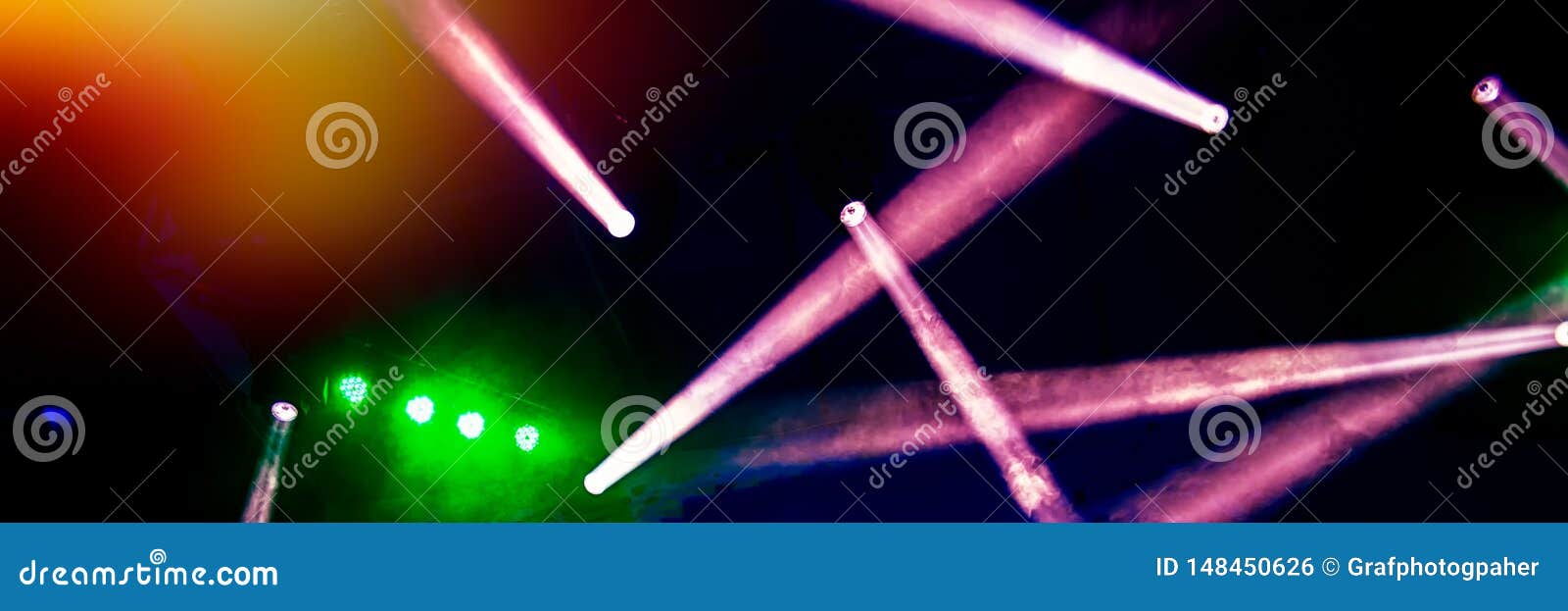 Stage Lighting at a Rock Band`s Night Concert Stock Photo - Image of ...