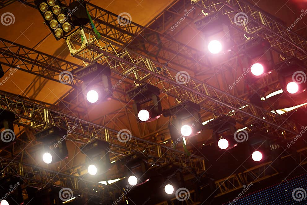 Stage Lights stock image. Image of equipment, glowing - 16369929