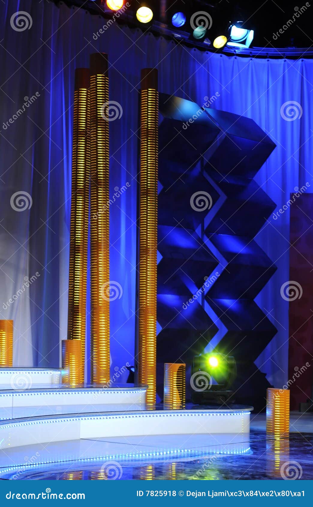 Stage lights stock photo. Image of beautiful, bright, event - 7825918