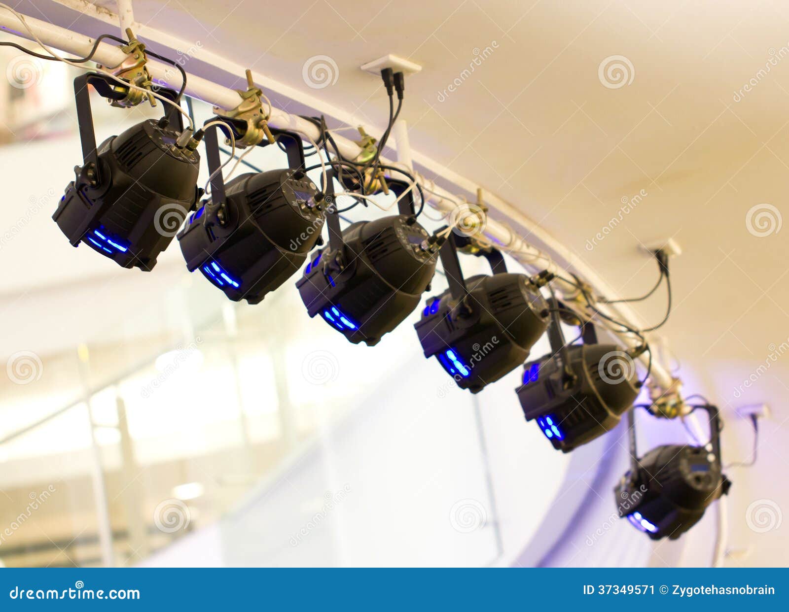 Stage Lights. stock image. Image of show, space, entertainment - 37349571