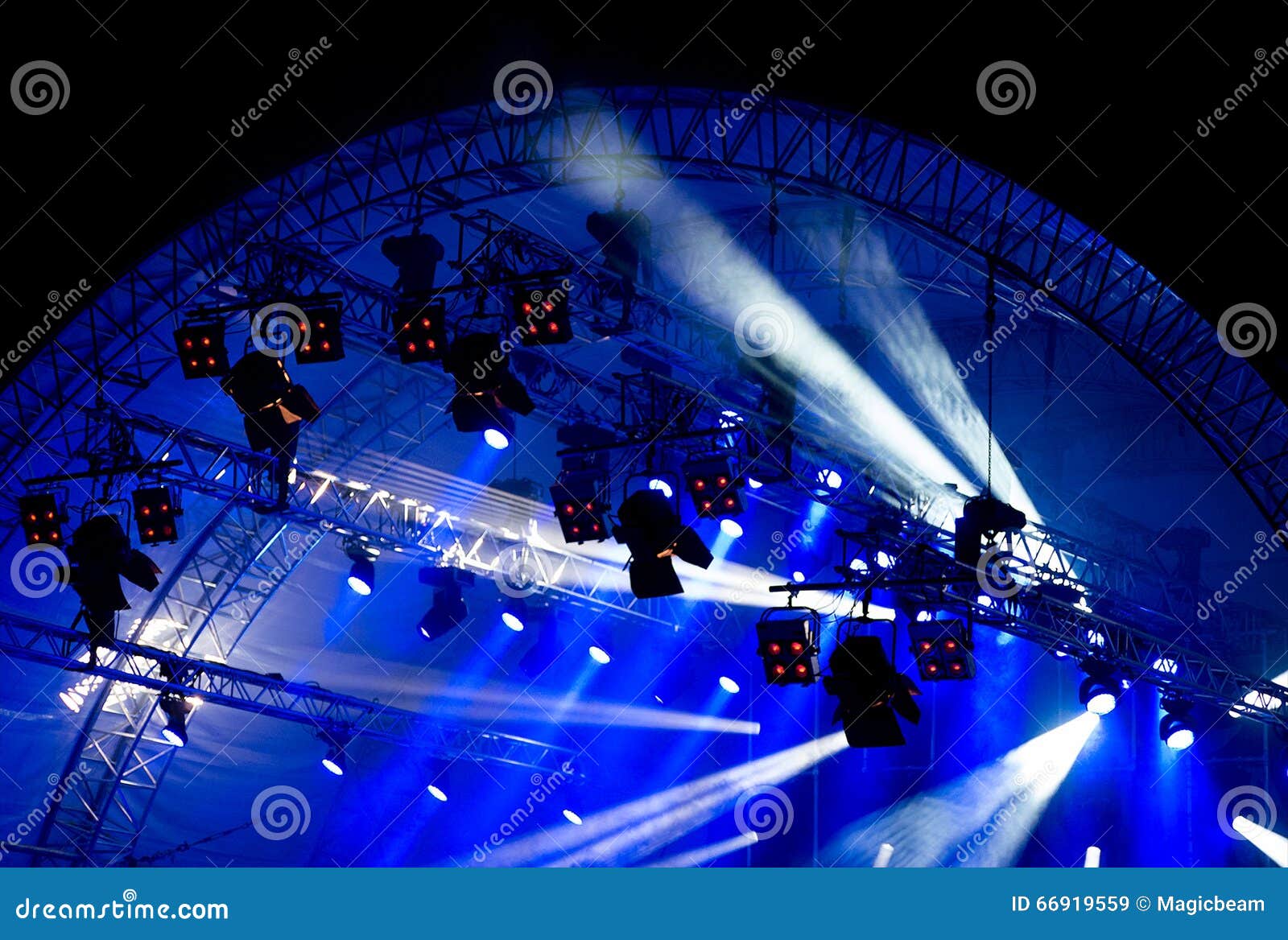 Stage lights stock image. Image of disco, germanyn, concert - 66919559