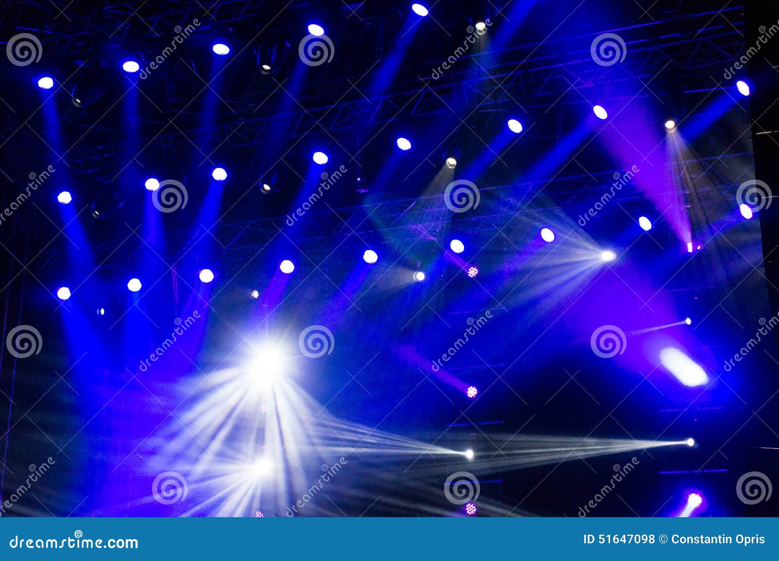 Stage lights at concert stock photo. Image of equipment - 51647098