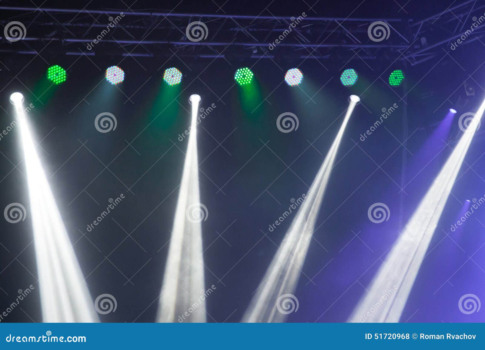 Stage lights on concert. stock photo. Image of blue, entertainment ...