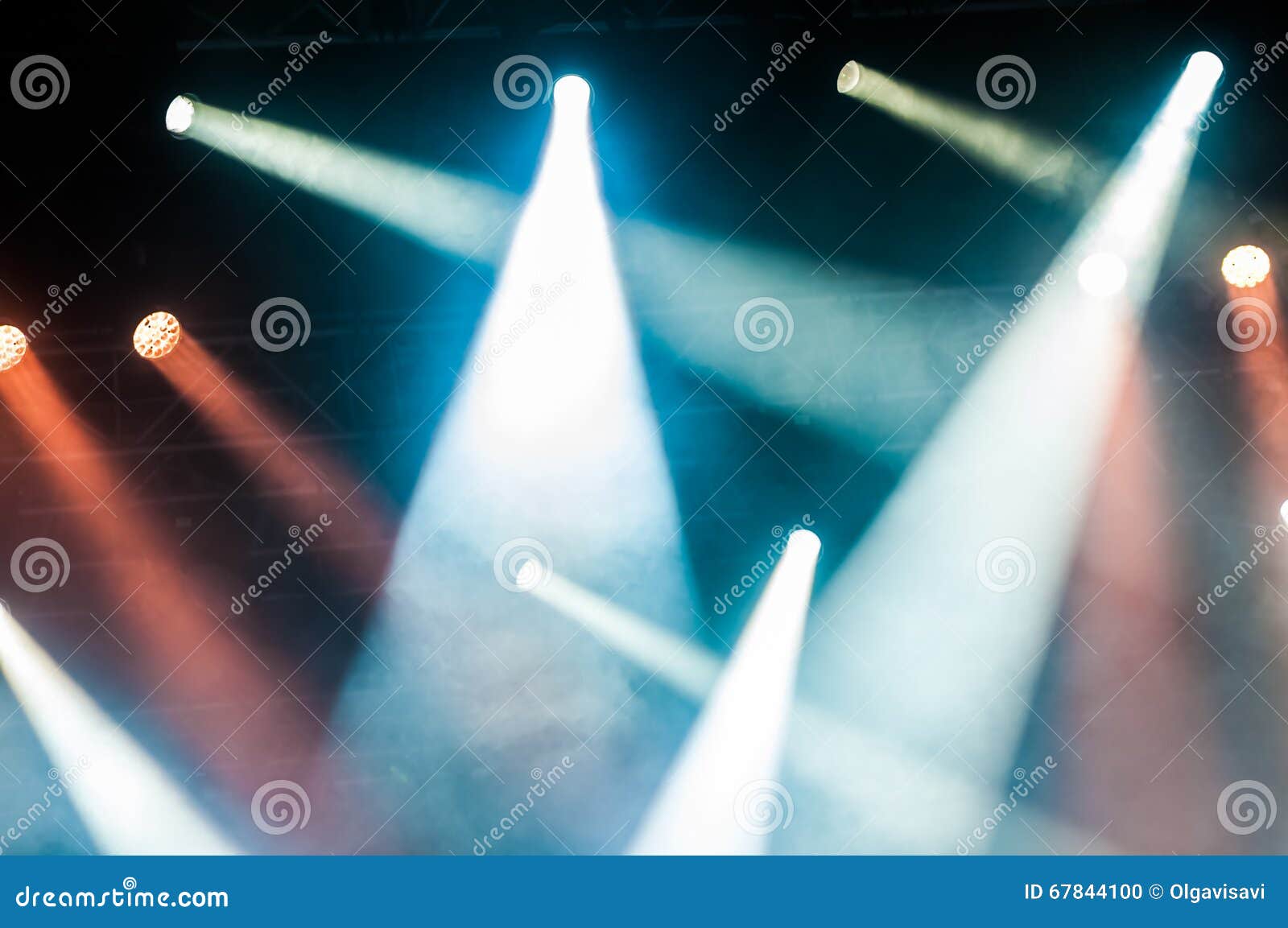 Stage lights on concert stock photo. Image of bright - 67844100