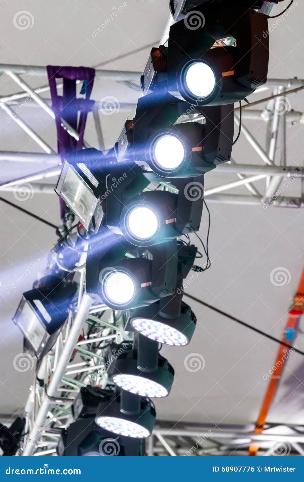 Stage Lights on Console at Rain Stock Photo - Image of power, lamp ...