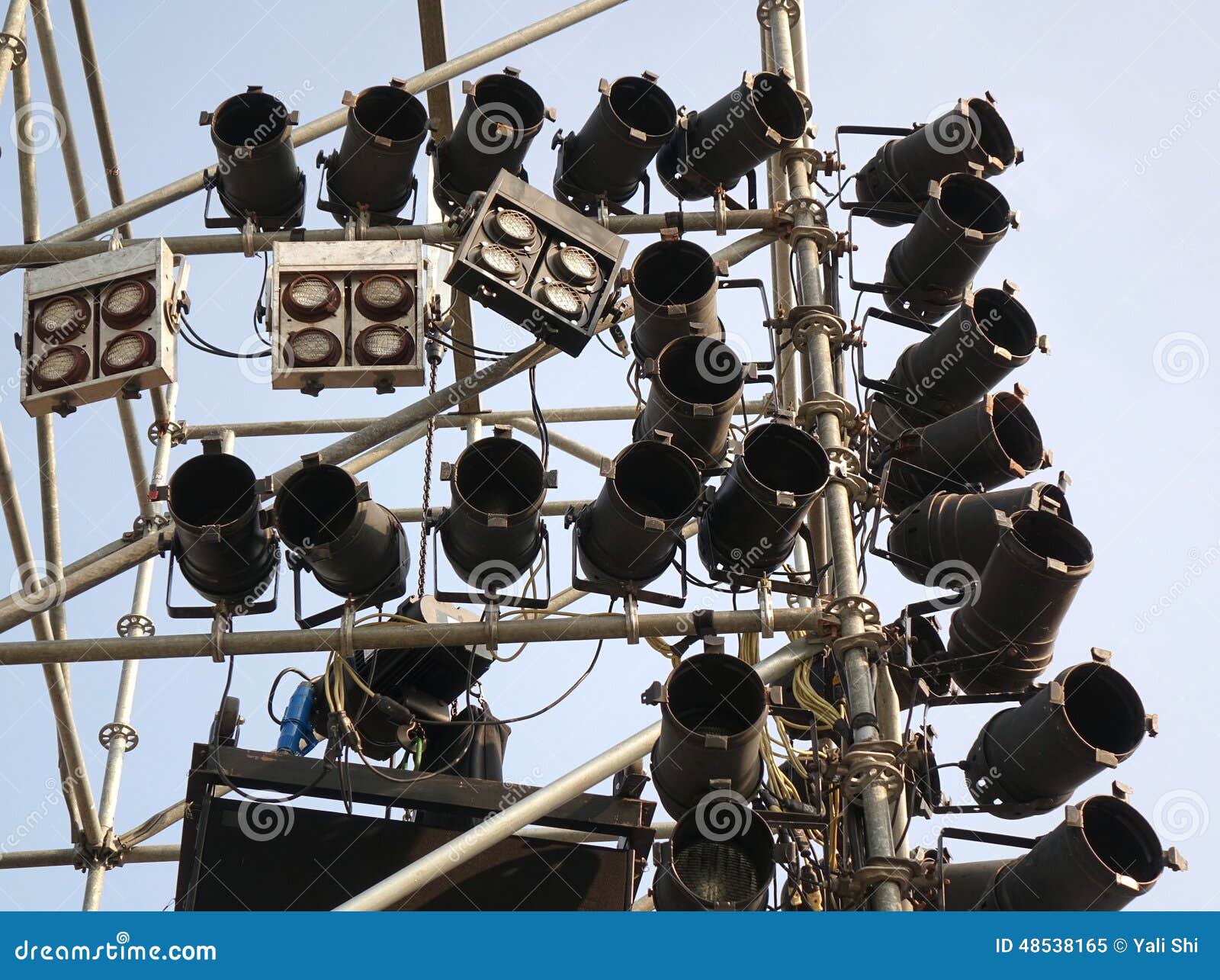 Stage Lights and Effects stock image. Image of plugs - 48538165