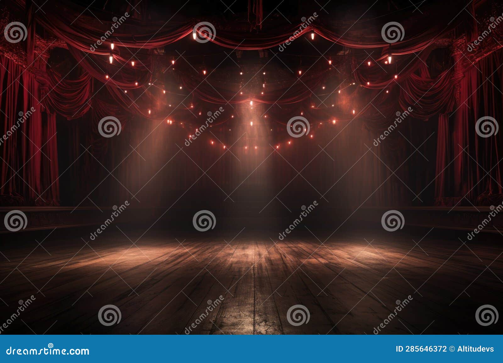 Stage Lights Illuminating Empty Ballet Stage Stock Photo - Image of ...
