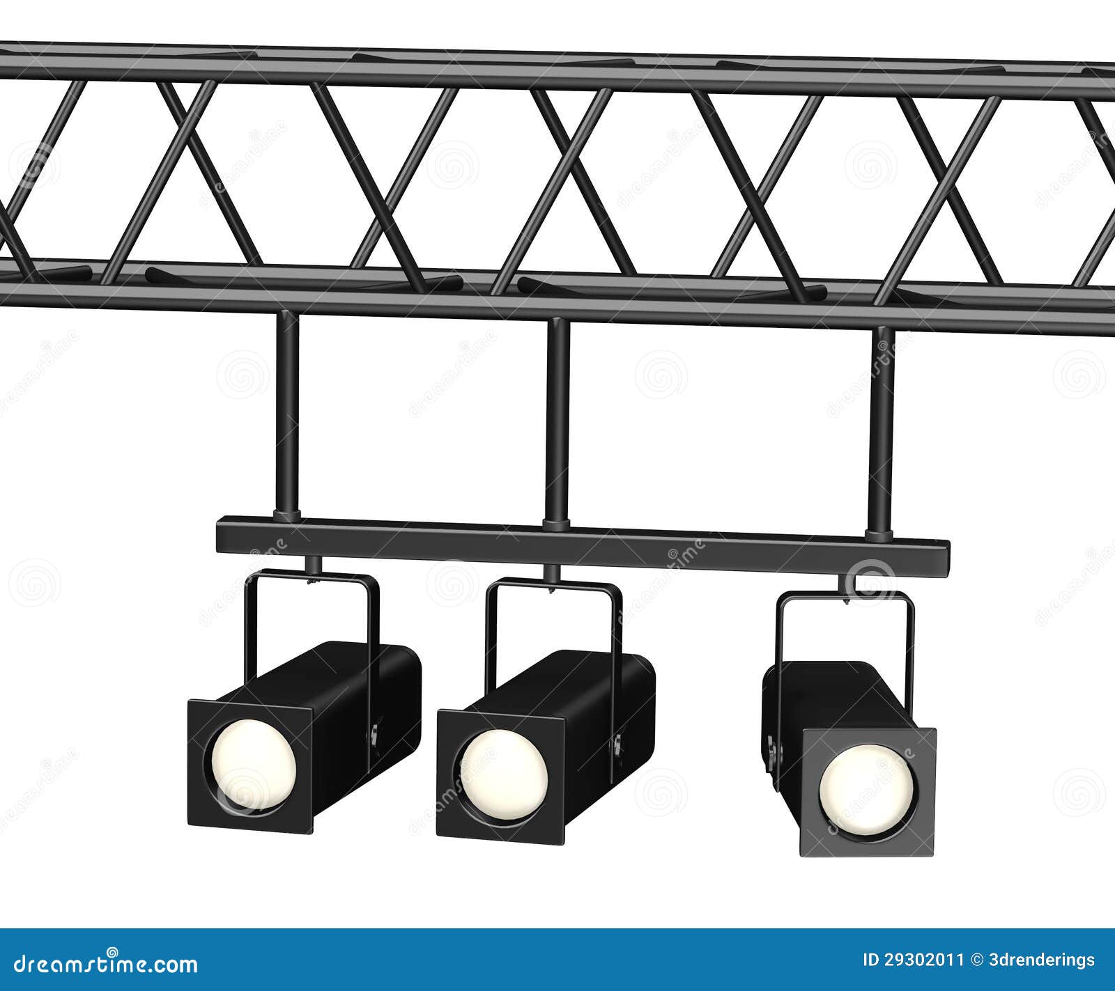 Stage lights on ramp stock illustration. Illustration of cinema - 29302011