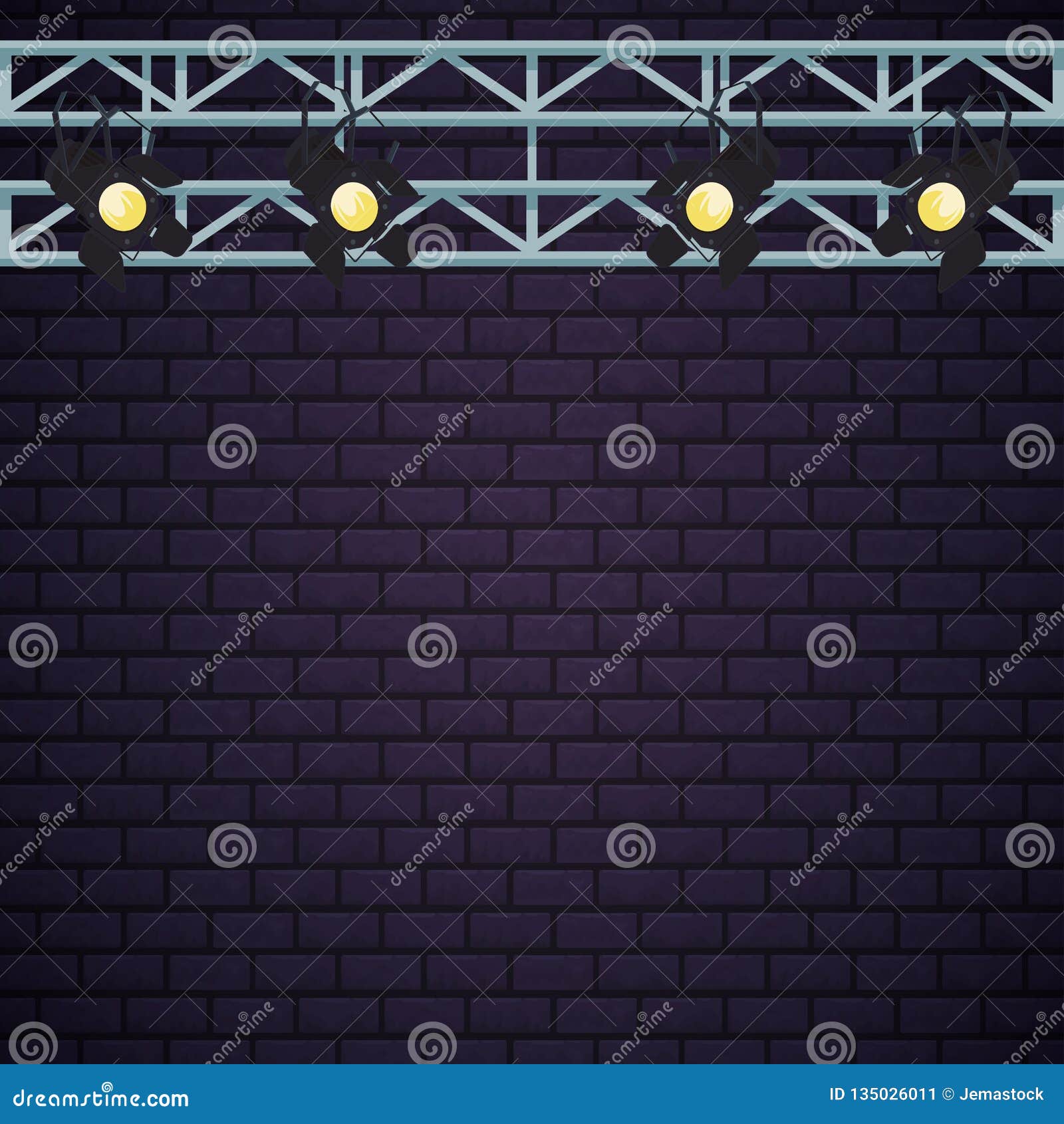 Stage with lights stock vector. Illustration of ceremony - 135026011