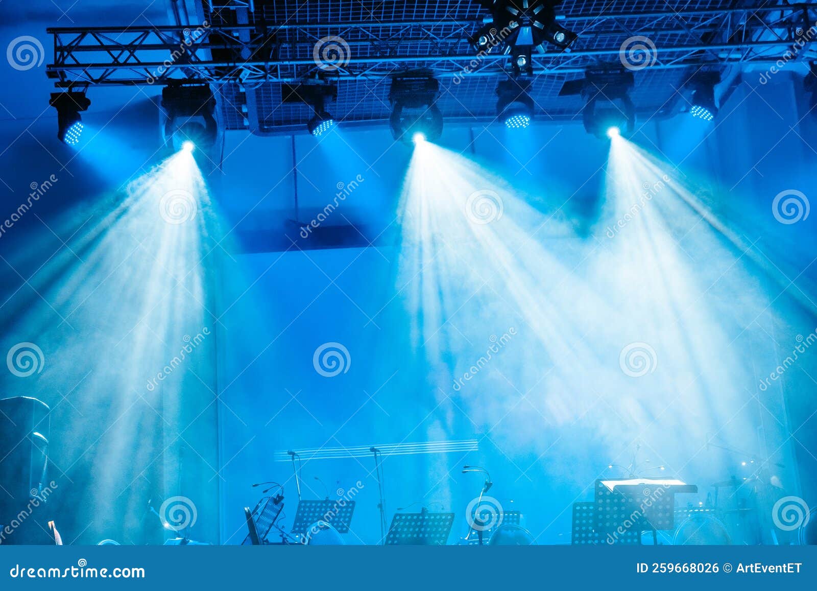 Stage Lights. Concert Light Stock Photo - Image of glow, background ...