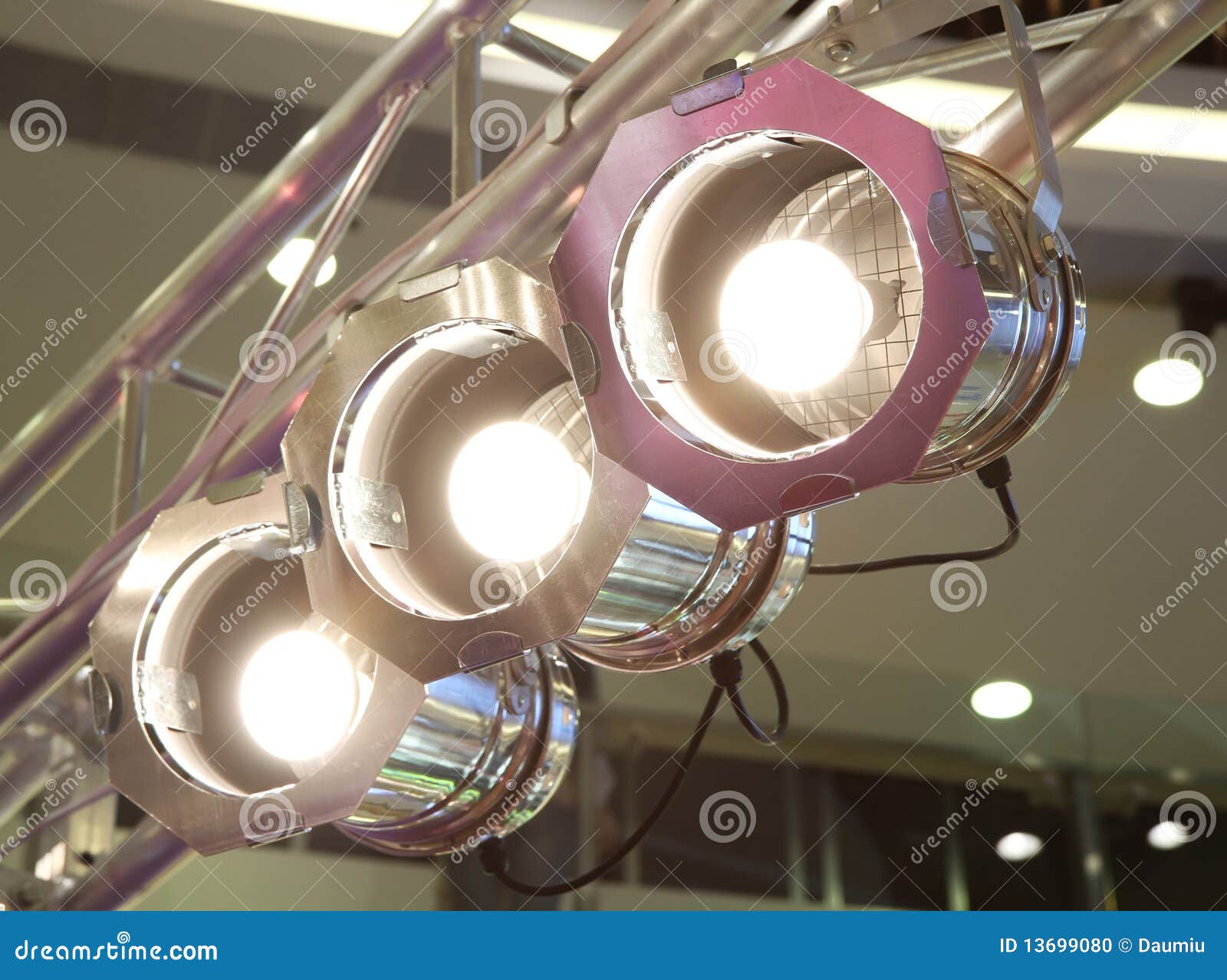 Stage Lights on Truss stock photo. Image of lamp, stage - 13699080