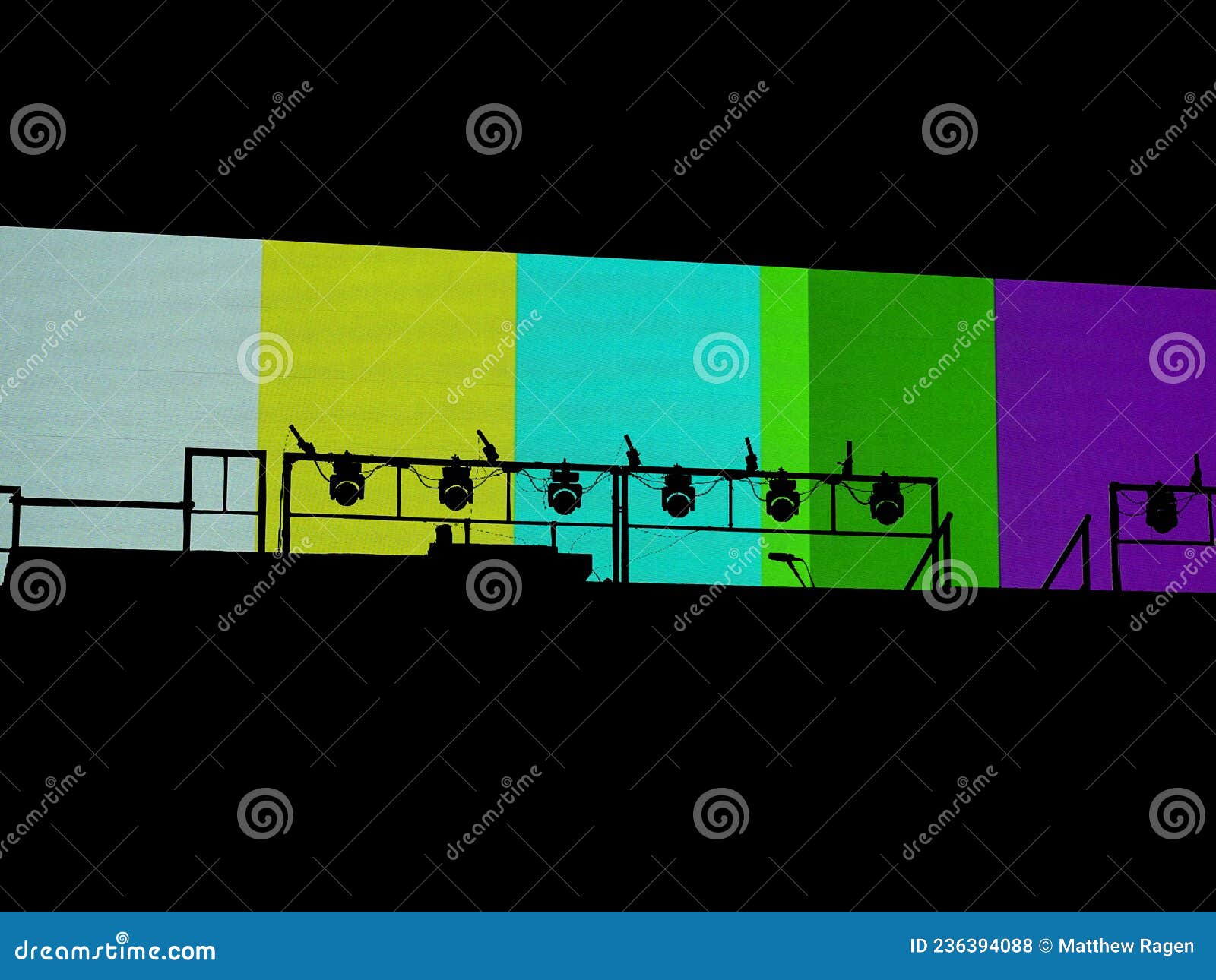 Stage Lights with TV Test Pattern Stock Photo - Image of georgia ...