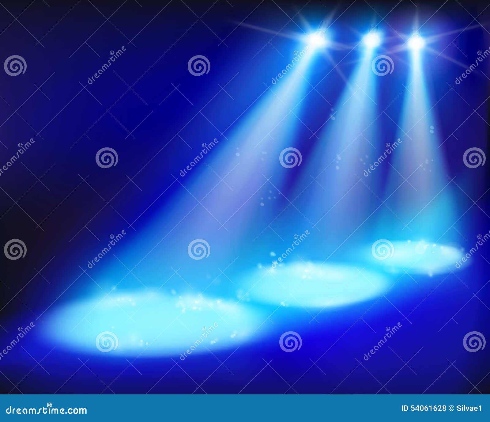 Stage Lights. Vector Illustration. Stock Vector - Illustration of blue ...