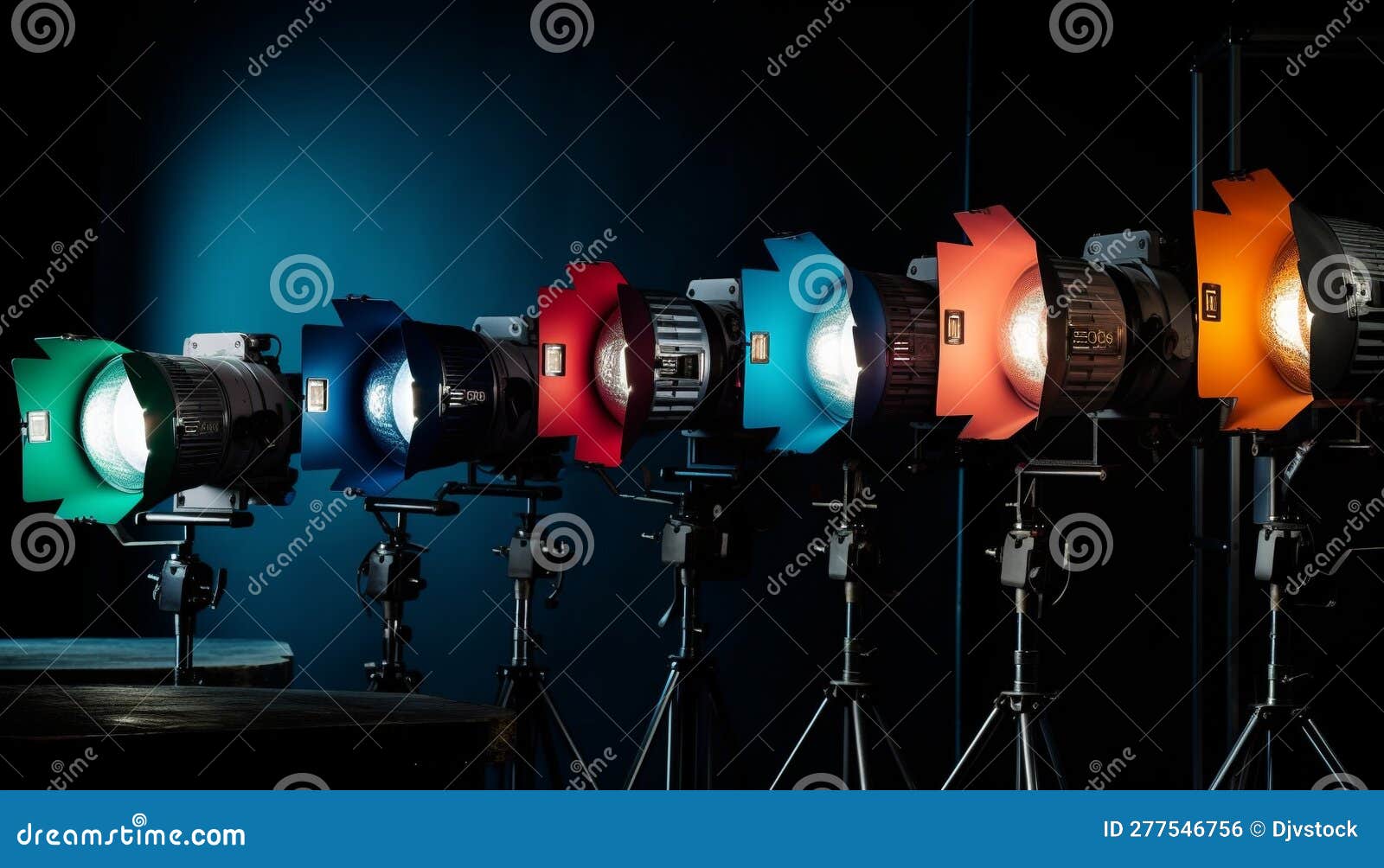 Stage Lit with Spotlight and Reflector, a Modern Theatrical Performance ...