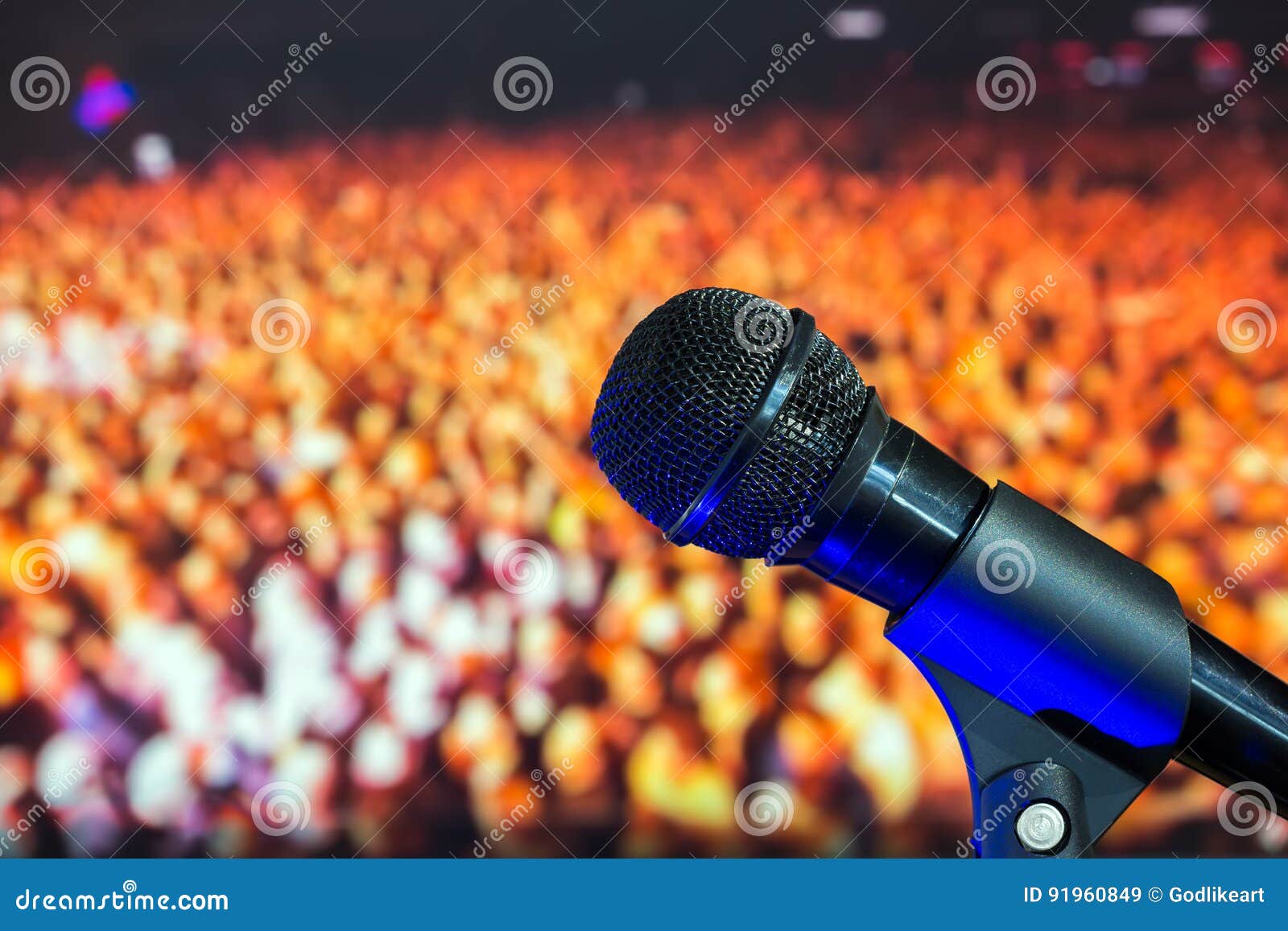 Microphone On Concert Stage