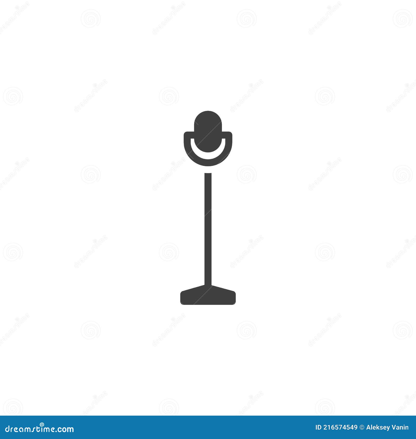 Stage Microphone Vector Icon Stock Vector - Illustration of ...