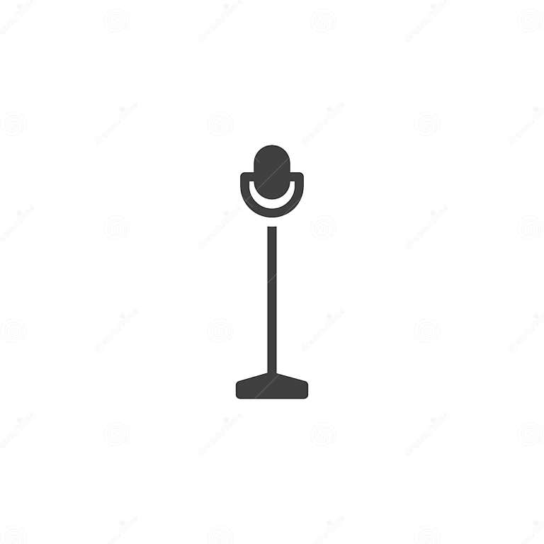Stage Microphone Vector Icon Stock Vector - Illustration of ...