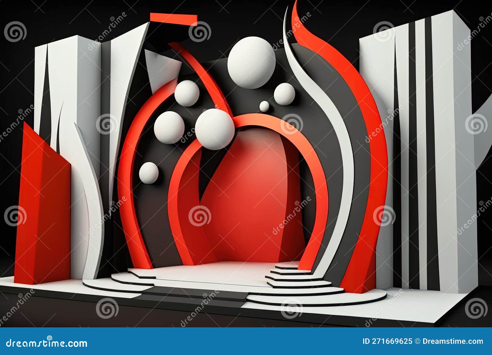 Stage Model from the Original Production Stock Illustration ...