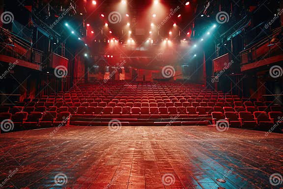 Stage of the Old Theater Overlooking the Auditorium Stock Image - Image ...