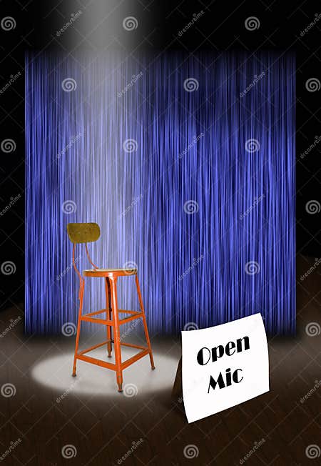 On stage open mic stock photo. Image of comedy, stage - 2456240