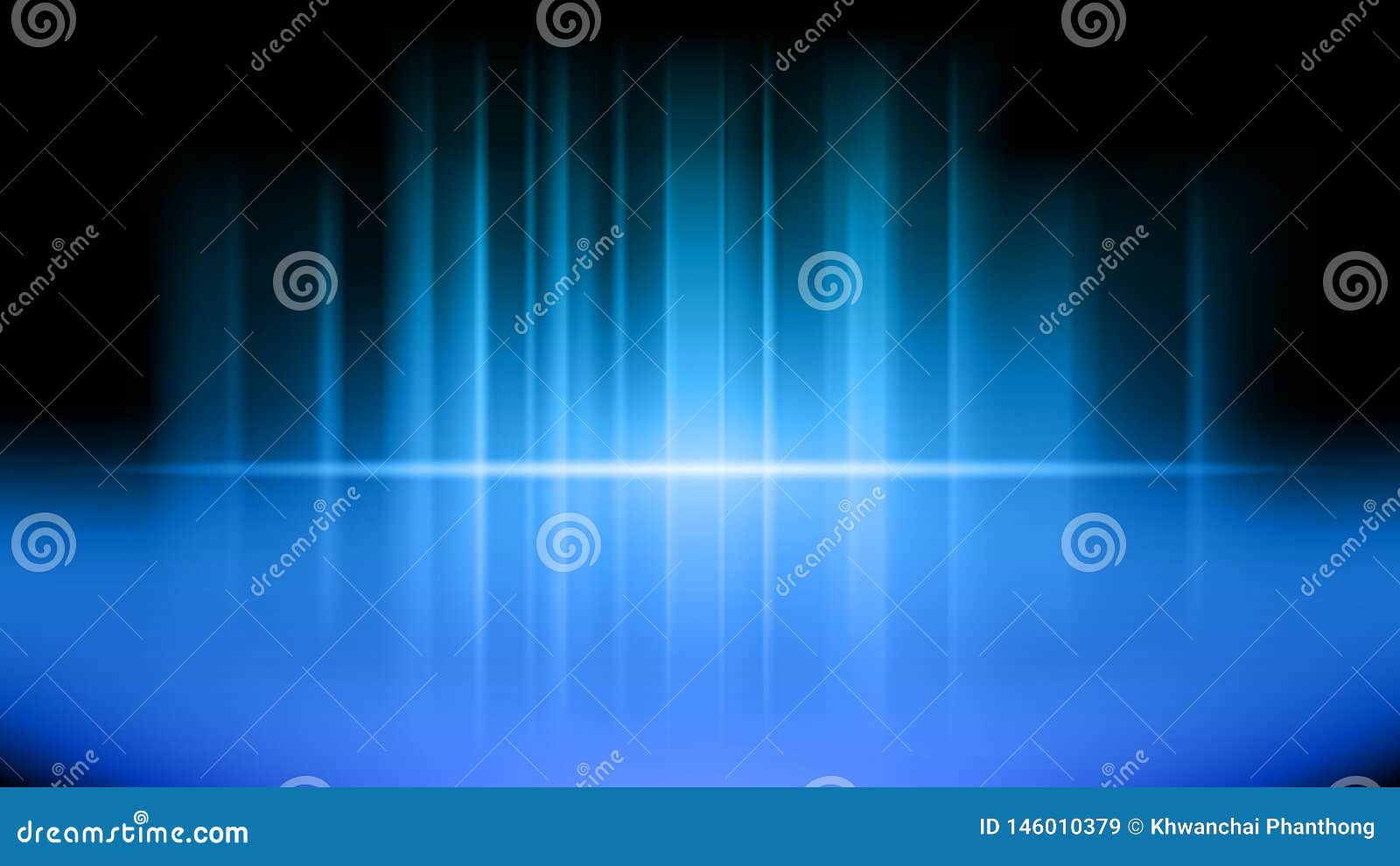 Stage and Presentation of Product on Blue Showroom Studio Background ...