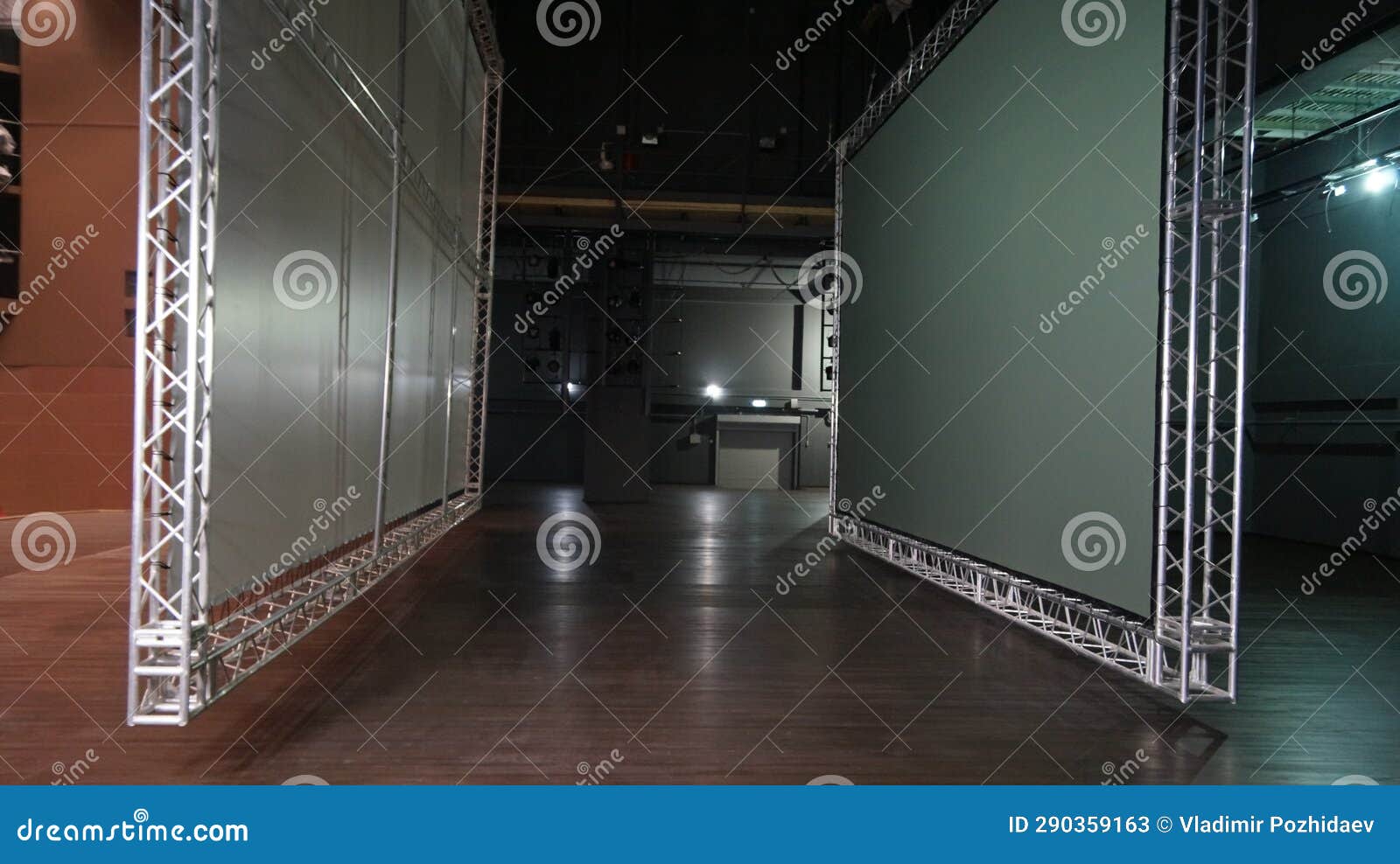 Stage projection screen. stock image. Image of projector - 290359163