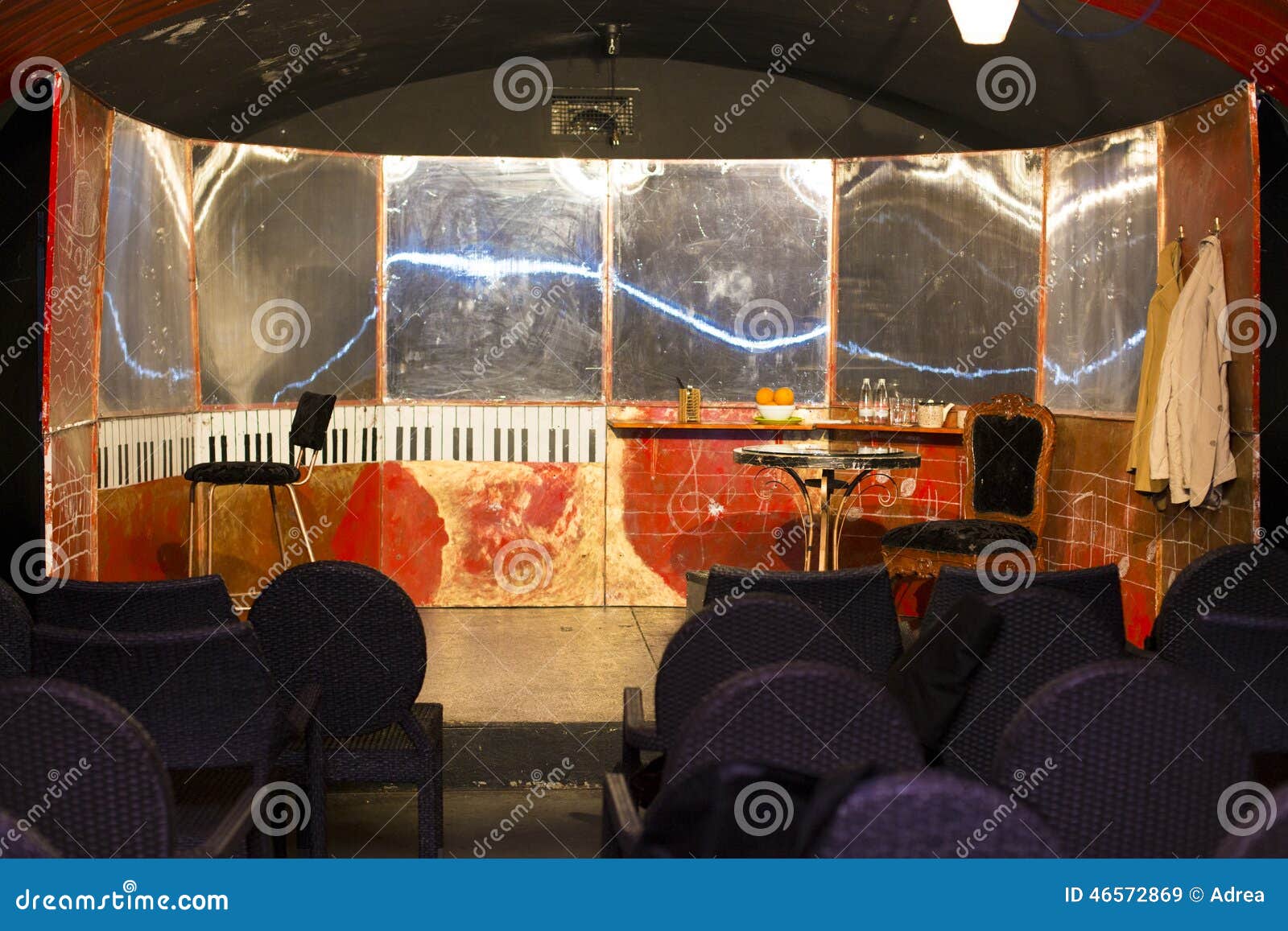 Underground Theatre Stage in an Old Building Basement Stock Image ...