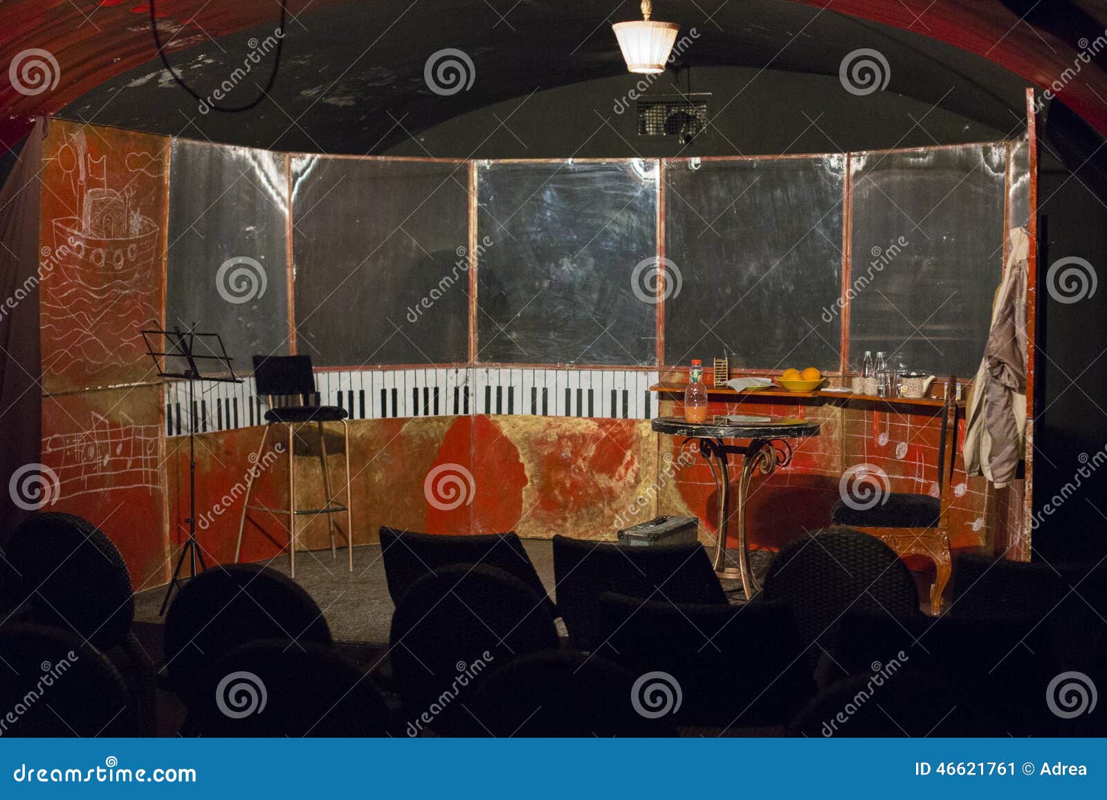 Underground Theatre Stage in an Old Building Basement Stock Image ...