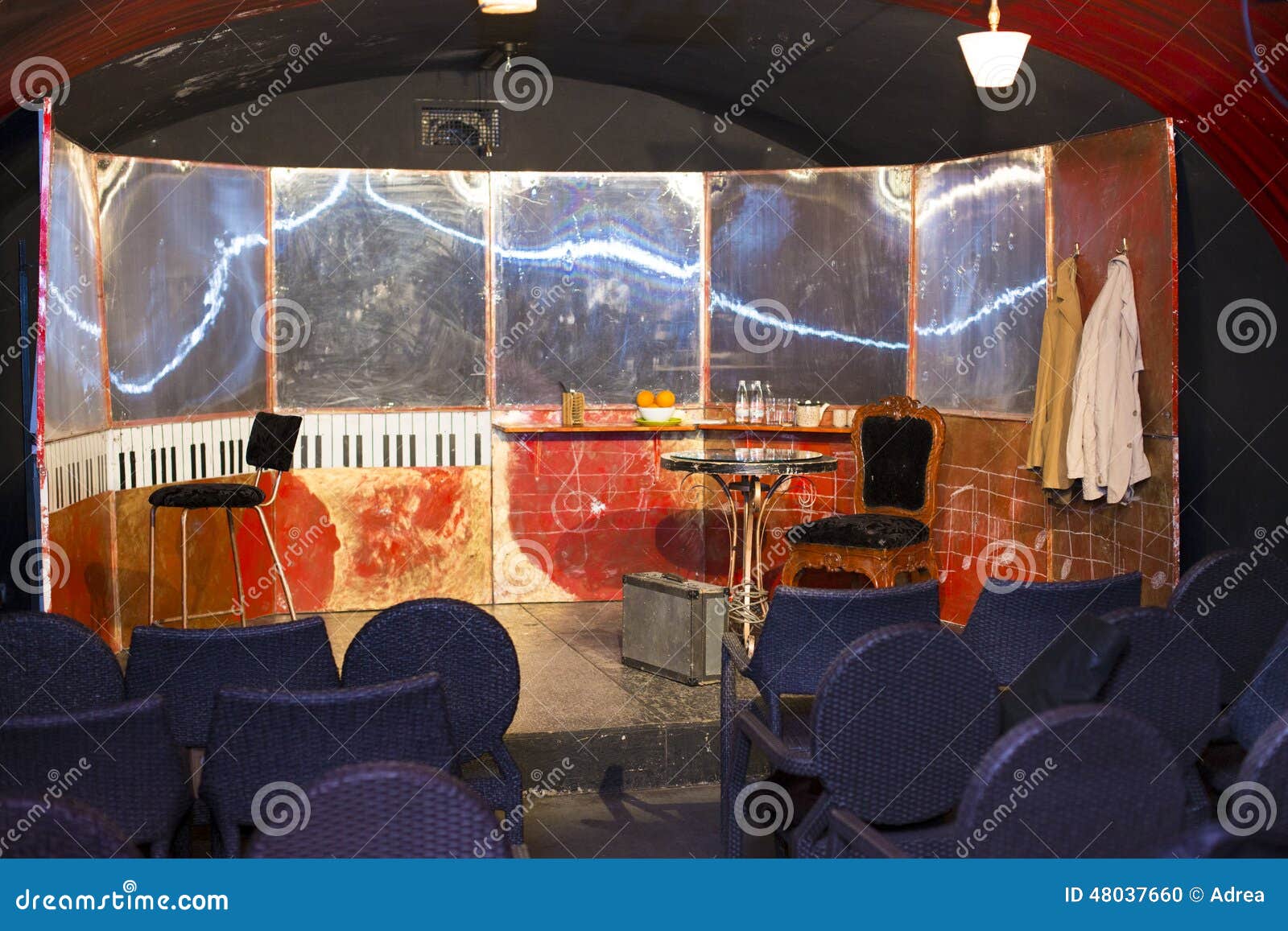 Underground Theatre Stage in an Old Building Basement Stock Photo ...
