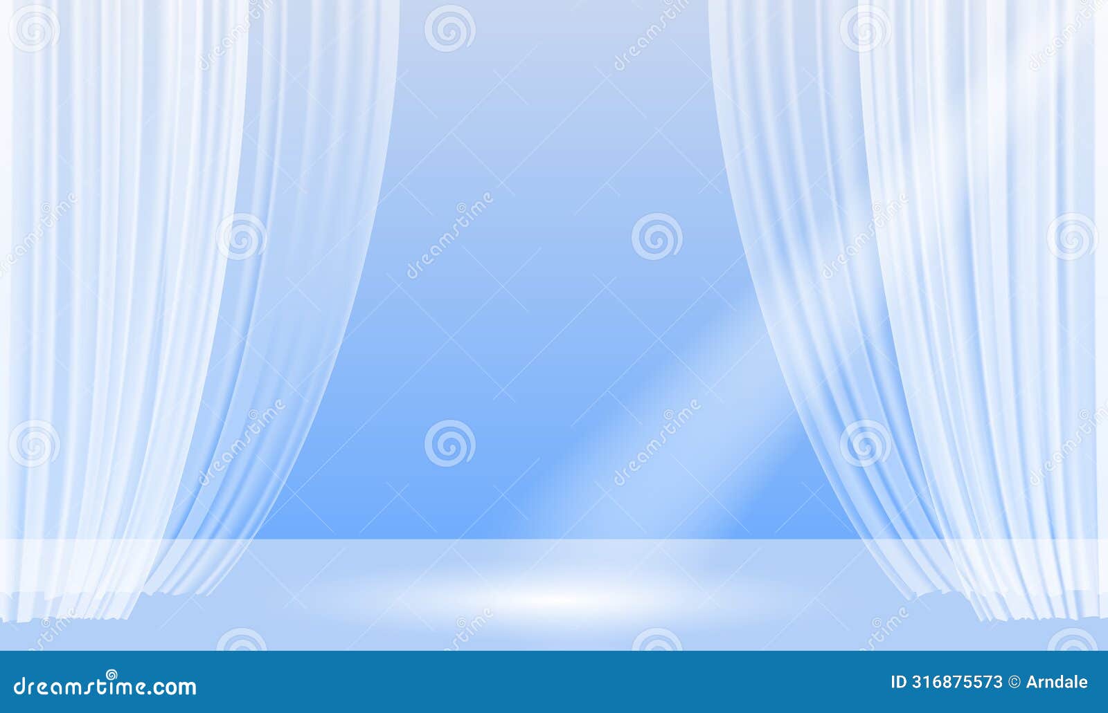 Realistic Stage with Light Beam and Curtains Stock Vector ...