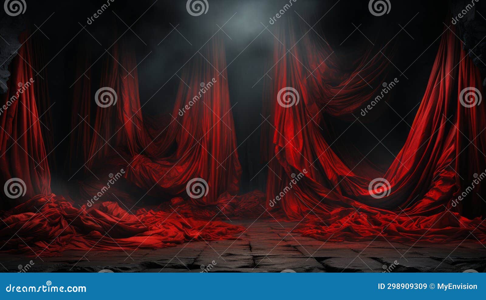 A Stage with Red Curtains Texture Stock Illustration - Illustration of ...
