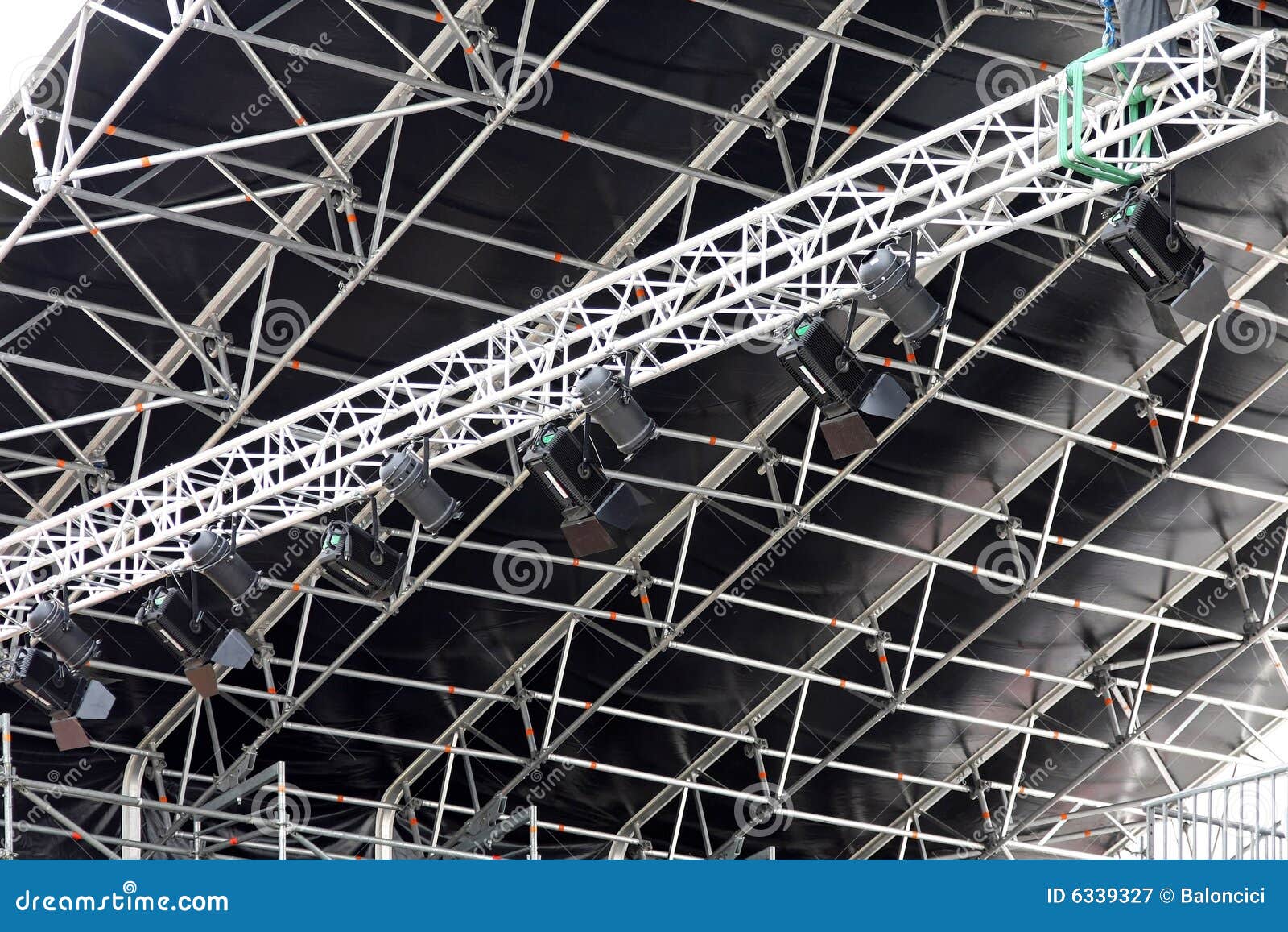 Stage reflectors stock image. Image of light, structure - 6339327