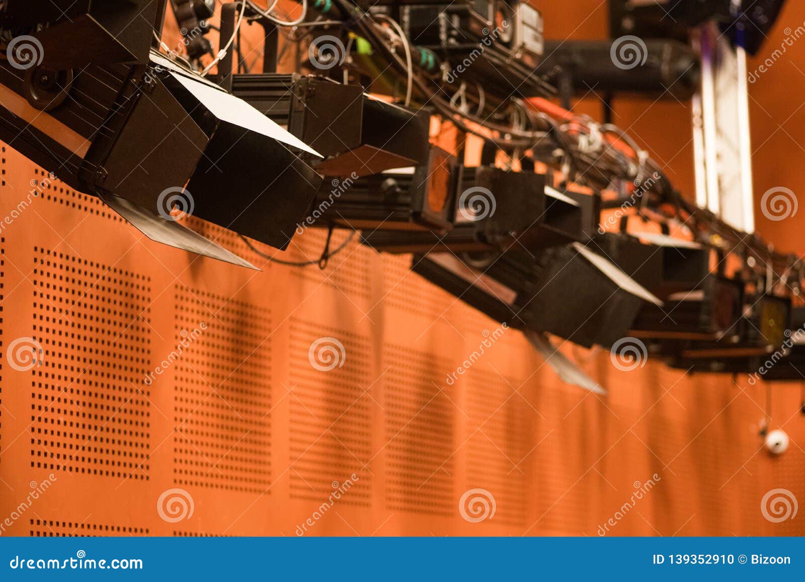 Stage Reflectors in a Theatre Stock Photo - Image of spot, stage: 139352910