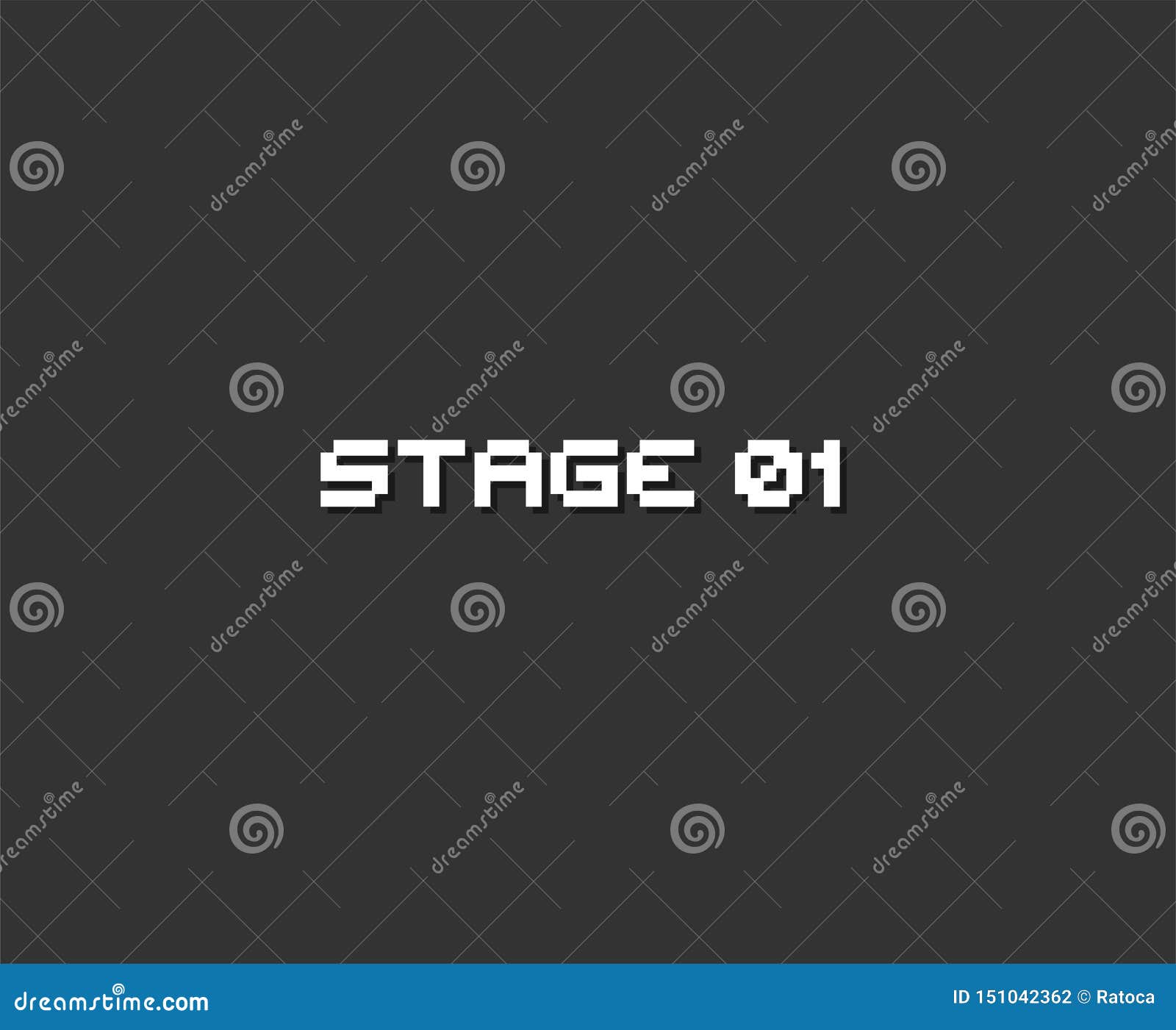 Stage 01 Retro Video Game Message Stock Vector - Illustration of games ...