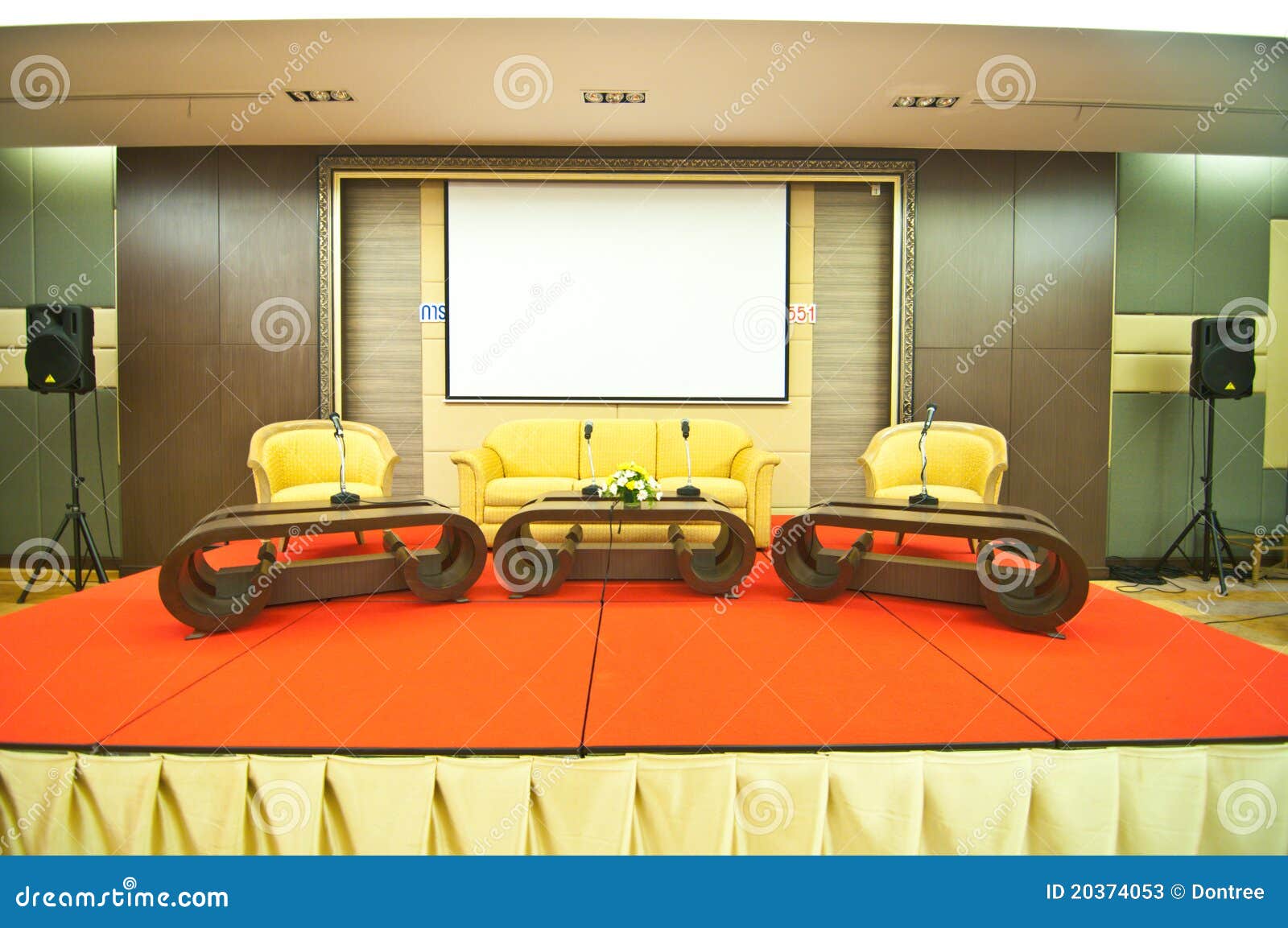Stage seminar stock image. Image of sceen, seminar, microphone - 20374053