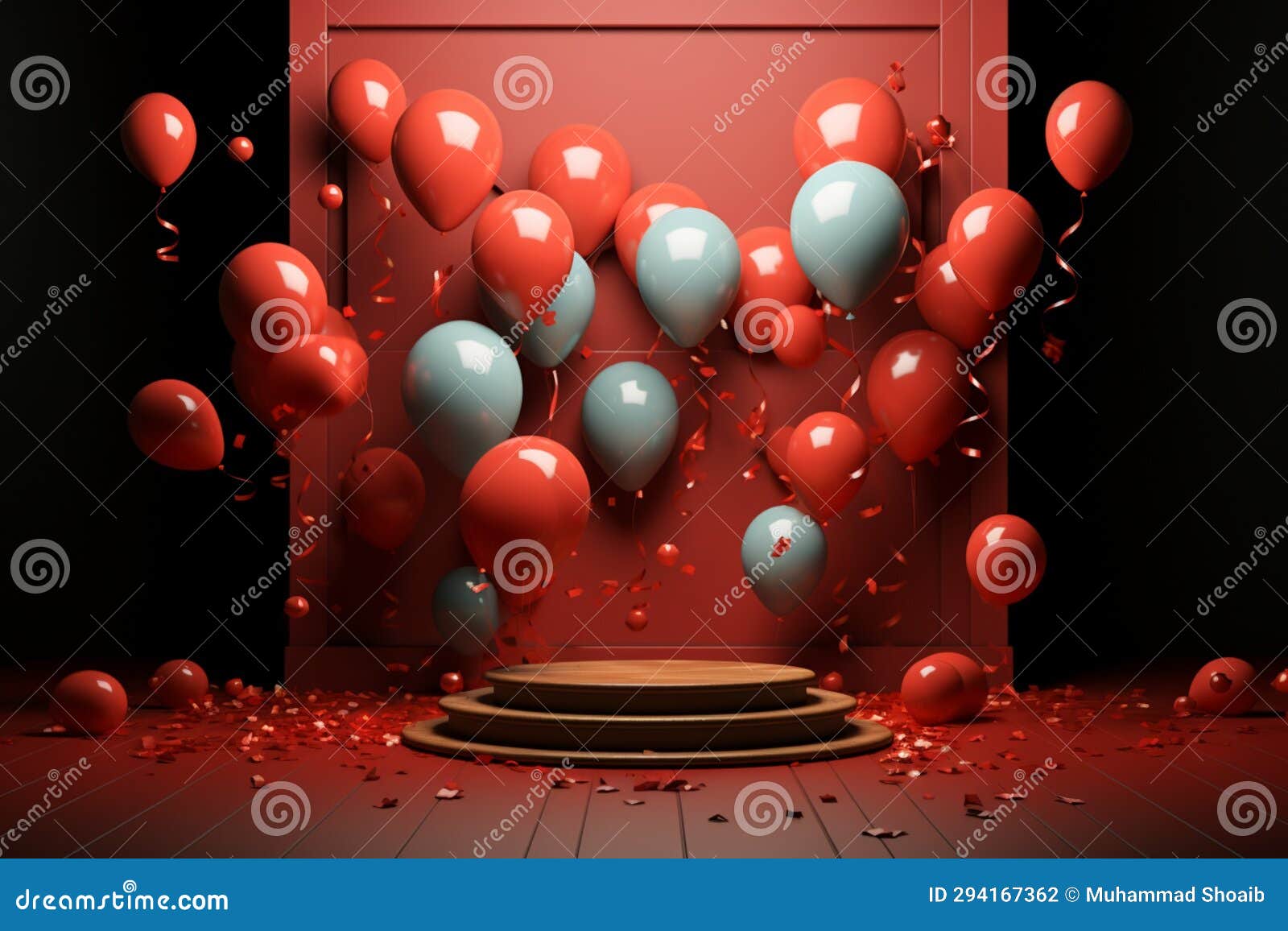 Stage Set with 3D Balloons, Creating a Dynamic and Festive Atmosphere ...