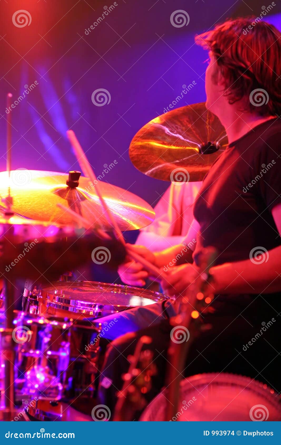 Stage shot of drummer stock photo. Image of band, loud - 993974