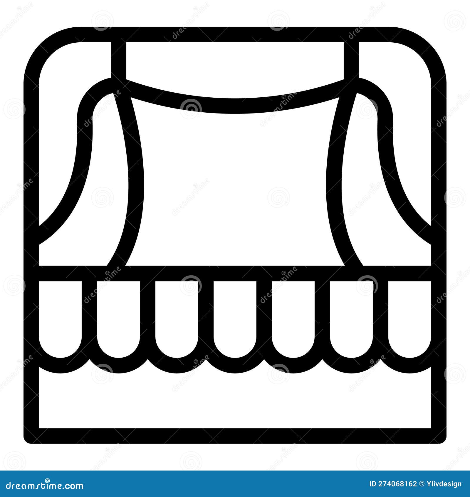 Stage Show Icon Outline Vector. Puppet Theater Stock Illustration ...