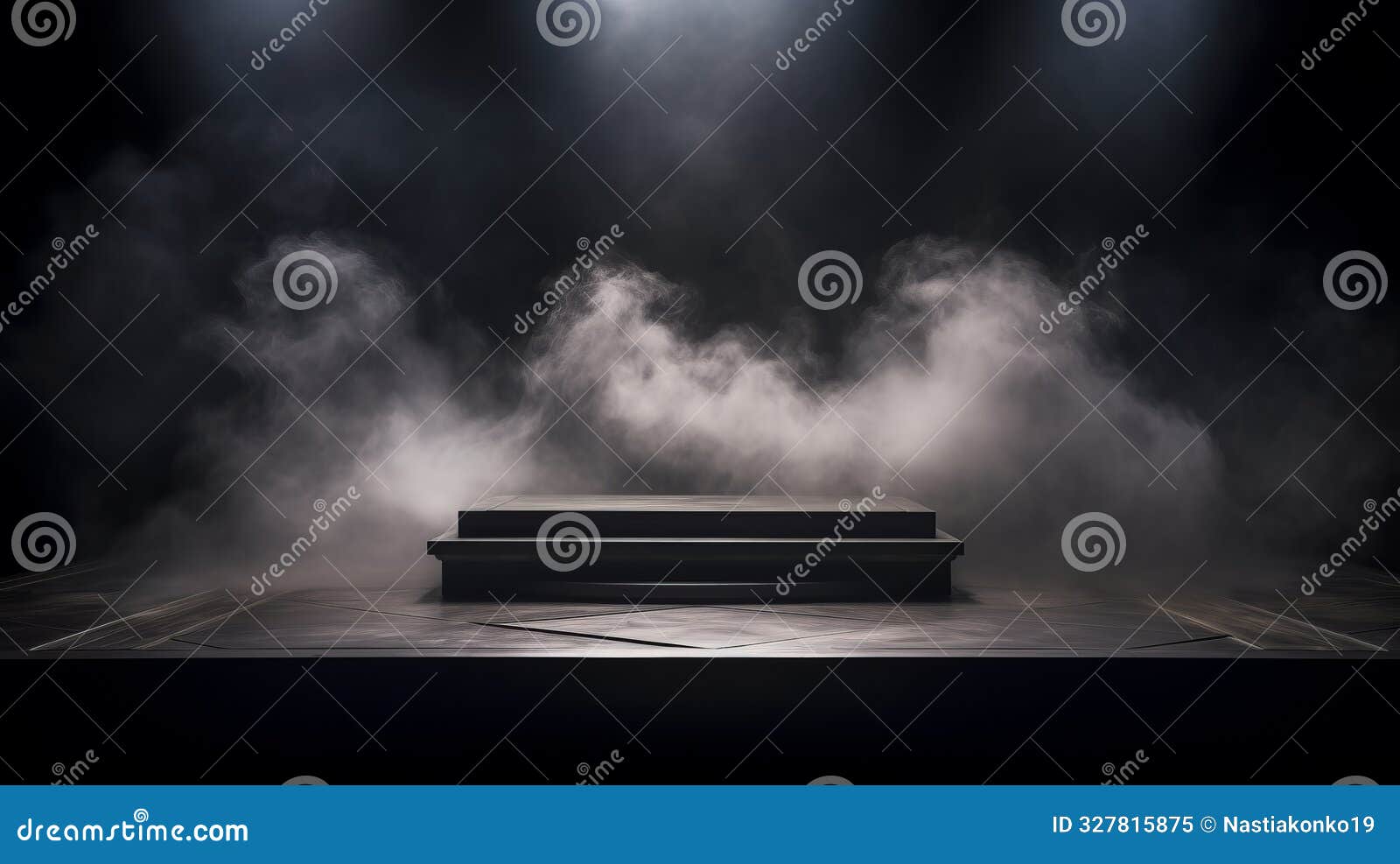A Stage with Smoke Coming Out of it Stock Image - Image of dramatic ...
