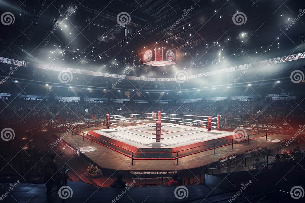 The Stage for Sport with the Spotlight Stock Illustration ...