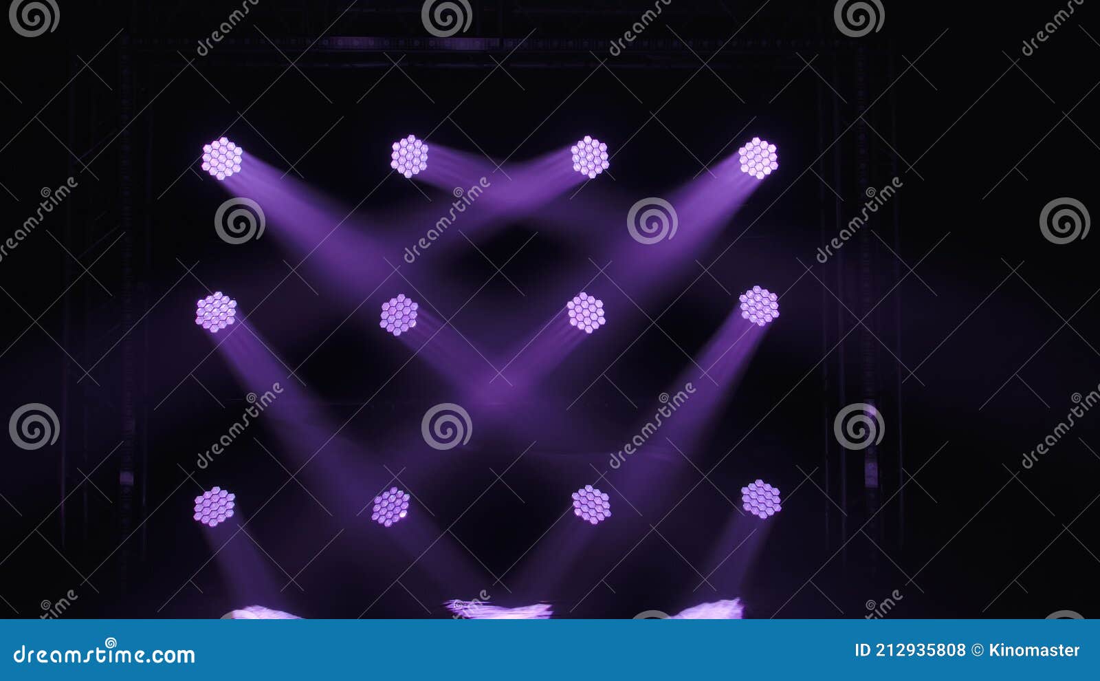 Stage with Spot Lighting Equipment. Lighting Effects. Dynamic Light ...