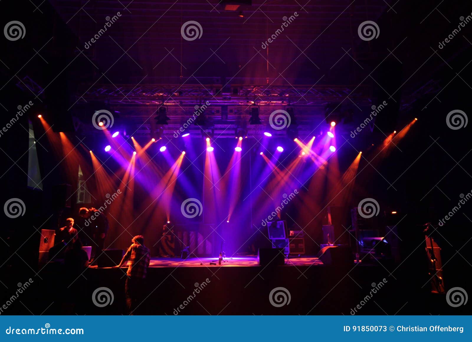 Stage Spotlight with beams stock image. Image of festival - 91850073