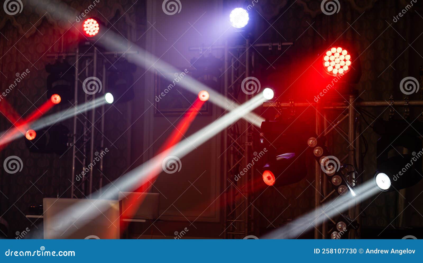 Stage Spotlight with Laser Rays Stock Photo - Image of glow, show ...