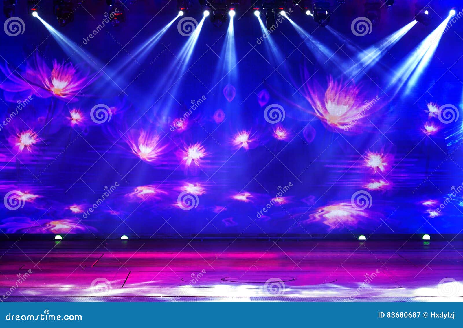 Stage Spotlight with Laser Rays in the Concert Stock Image - Image of ...